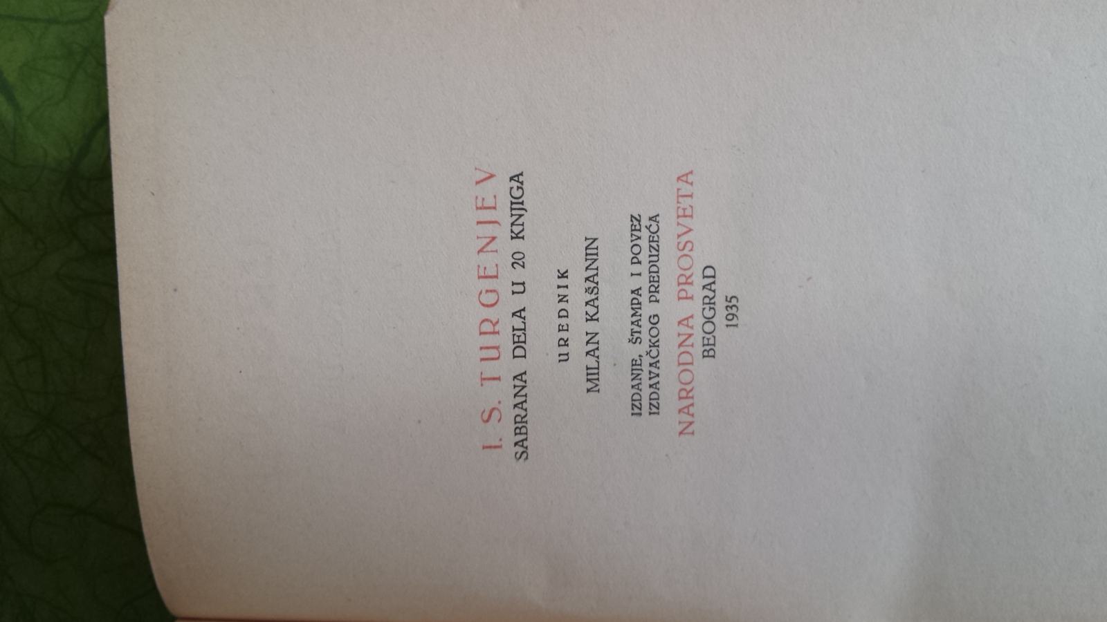 Turgenjev -Tri susreta 1935.
