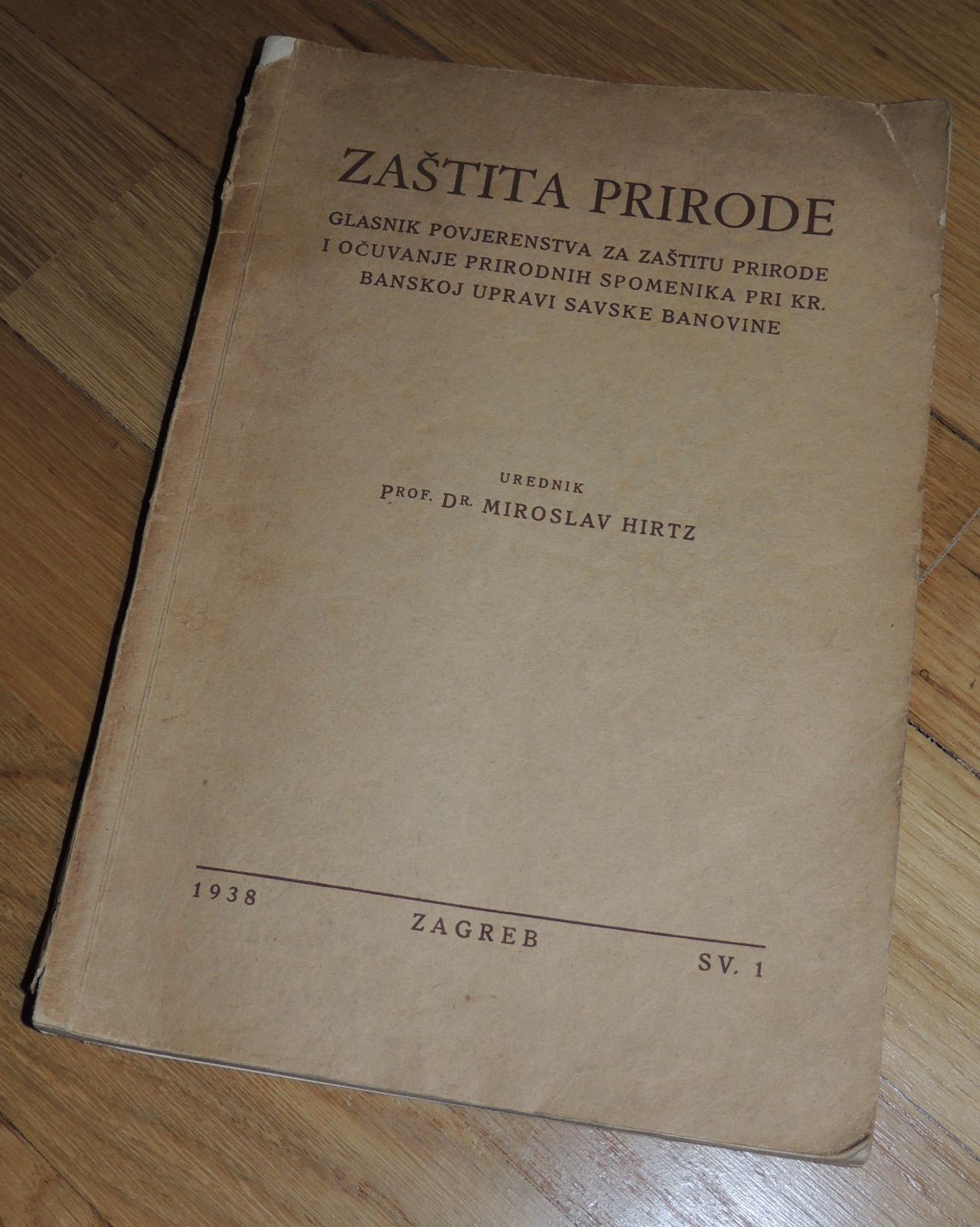 Zaštita prirode ur. Miroslav Hirtz 1938