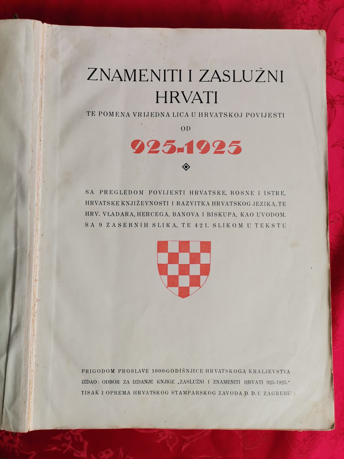 ZNAMENITI I ZASLUŽNI HRVATI OD 925 - 1925