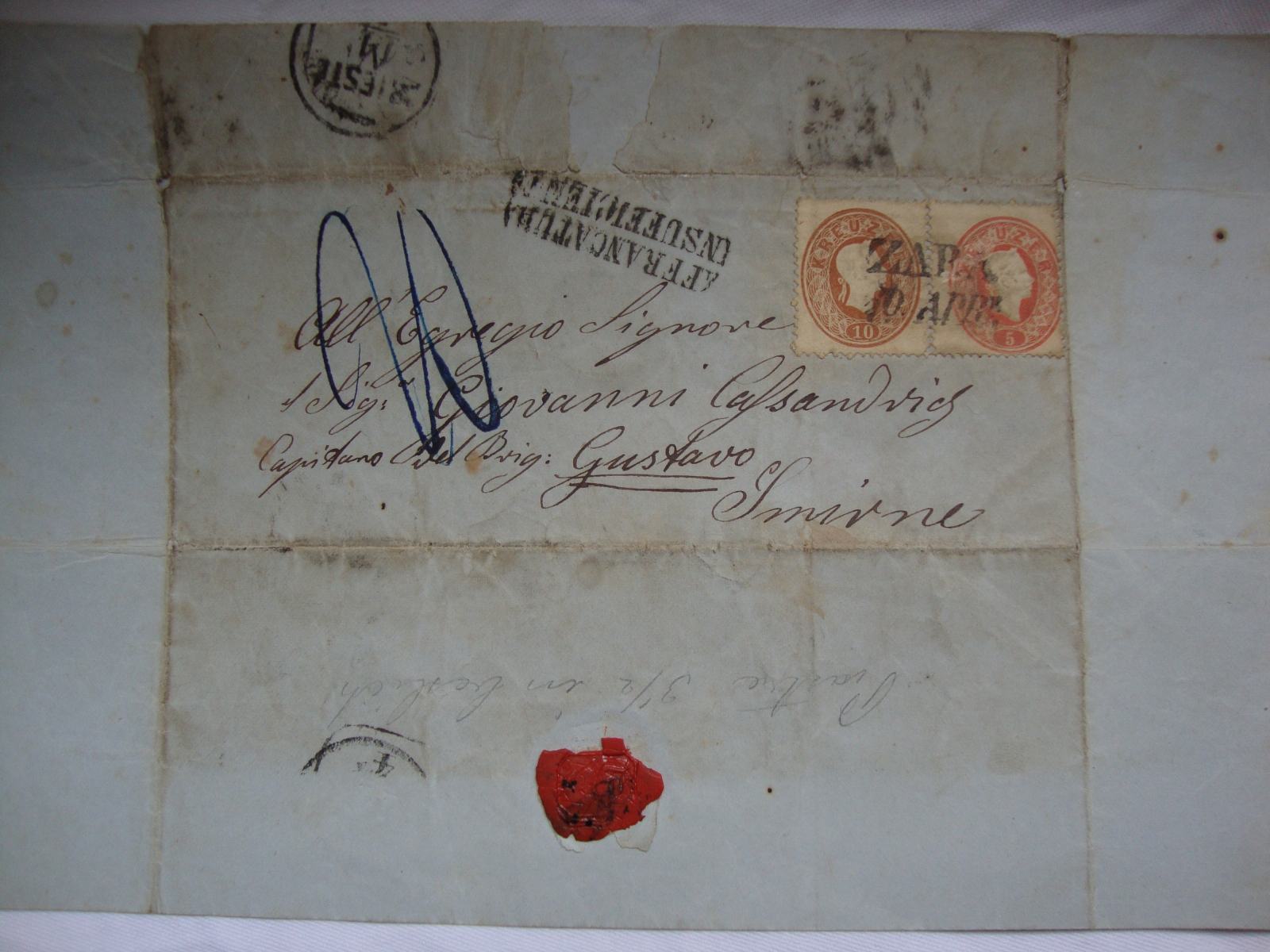 Antique letters,capitain 1854-1880. / stara pisma iz 19.stoljeća 01.