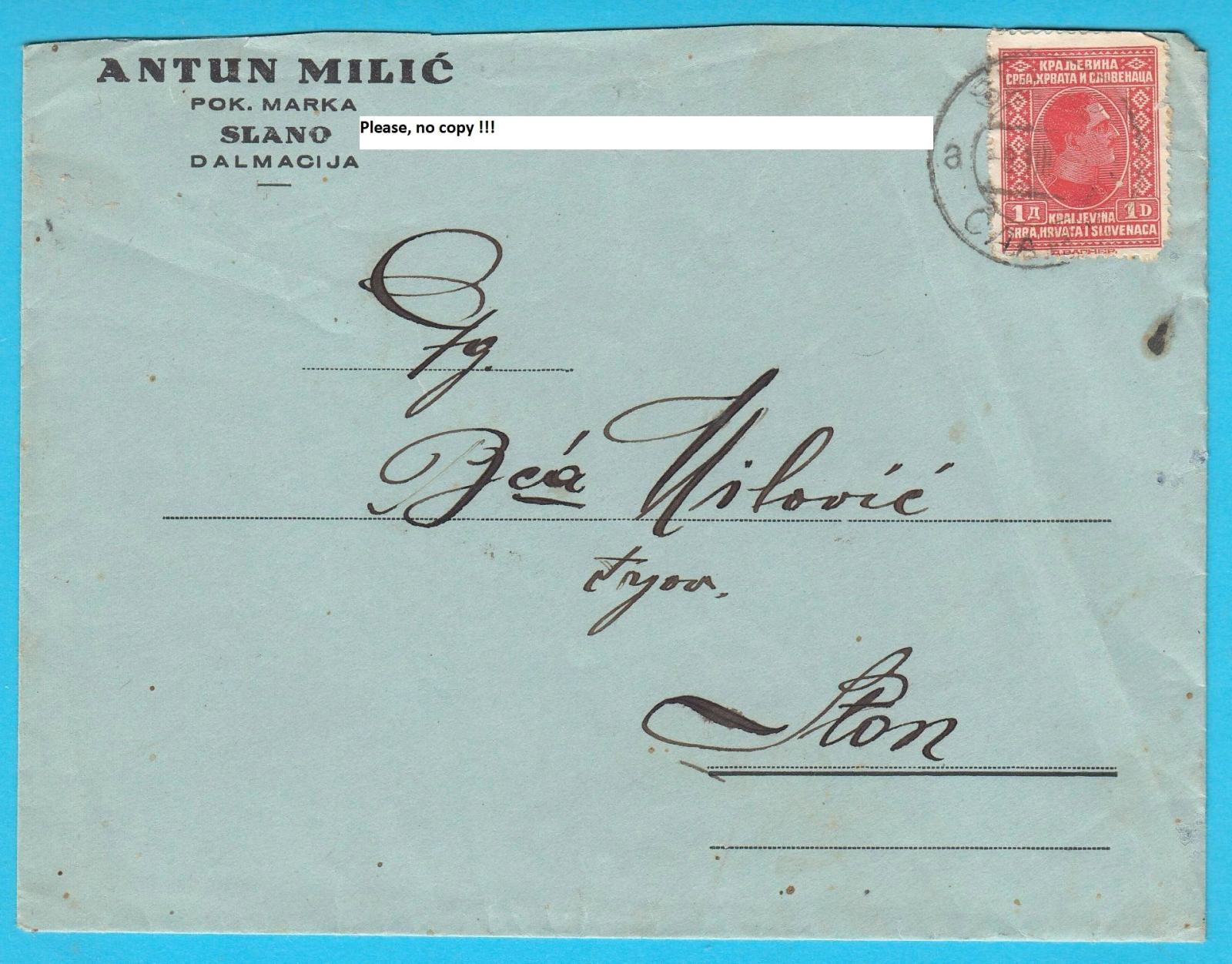 ANTUN MILIĆ - SLANO staro pismo iz 1930-tih godina