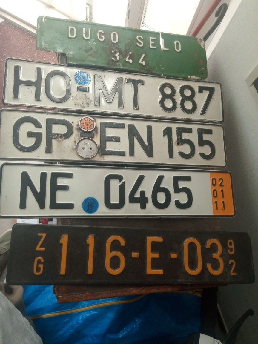 auto plocice, registarske tablice stare, zoll tablice