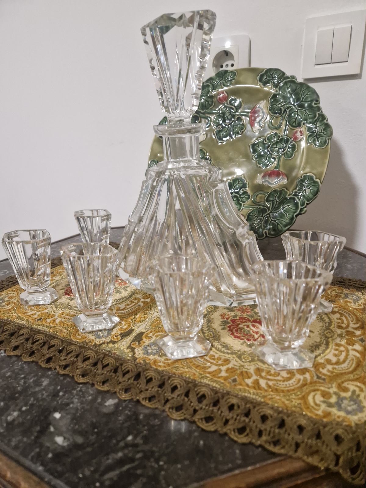 Jugendstil, gospodski kristalni komplet