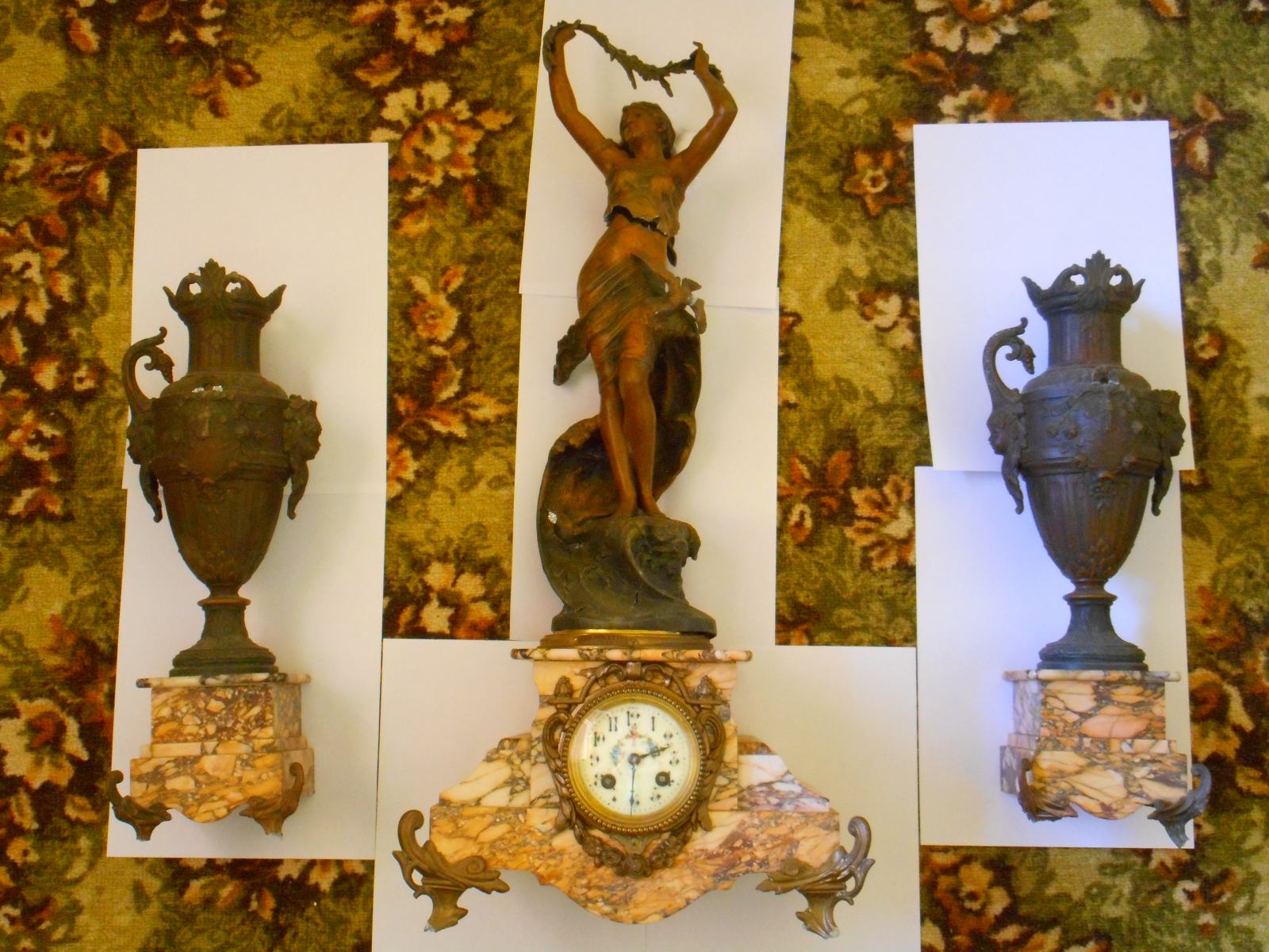 Kaminski sat s vazama za restauraciju