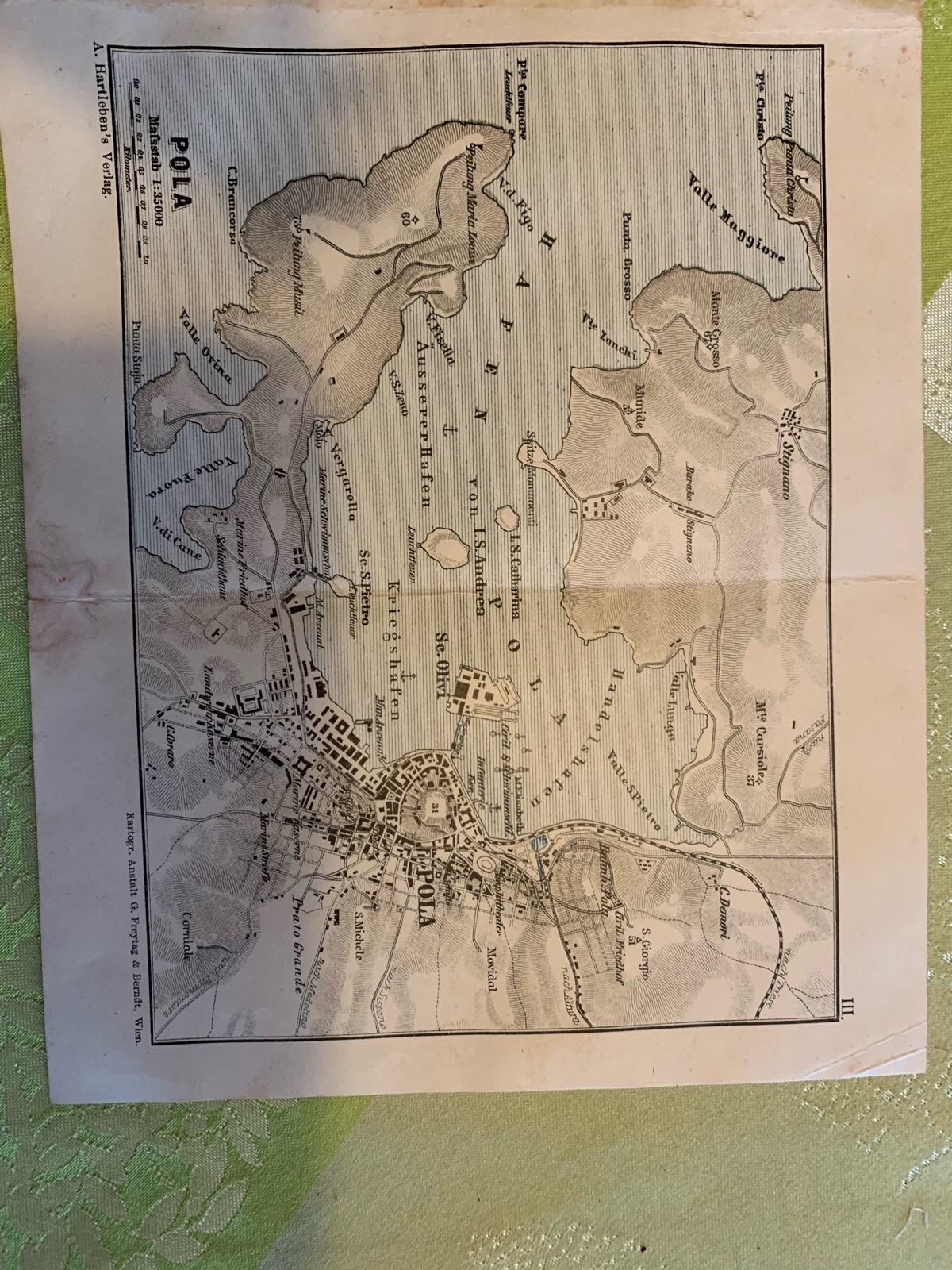 Mini karta Pula 1905