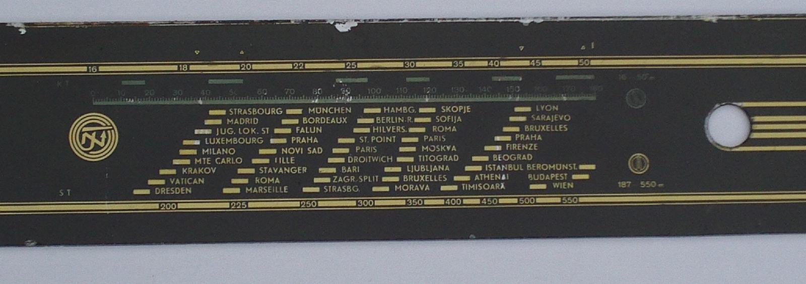 Skale za radioaparat Tesla