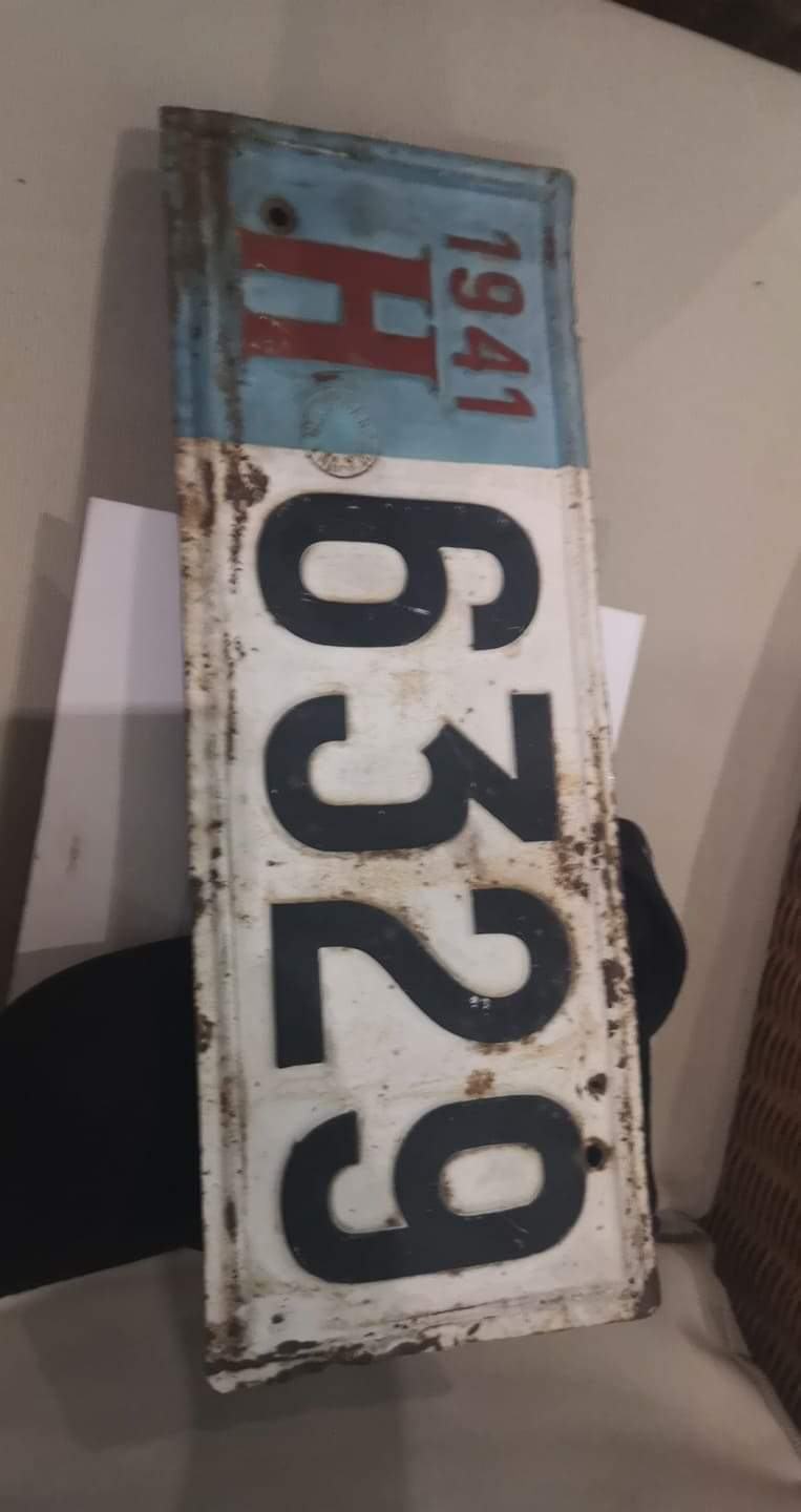 Tablica Banovina Hrvatska 1941 registracijske za automobil