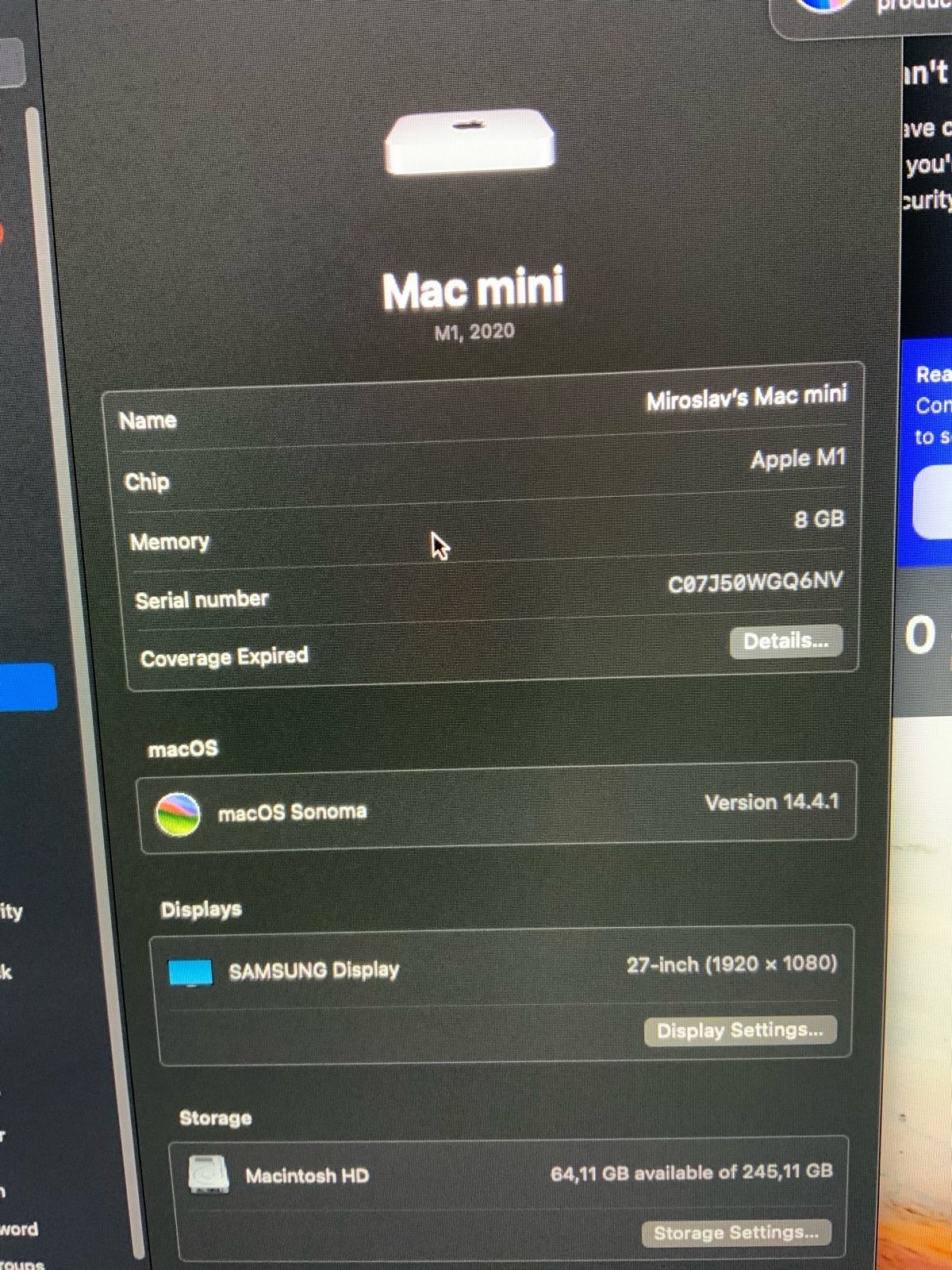 mac m1 mini 8gb 256 gb