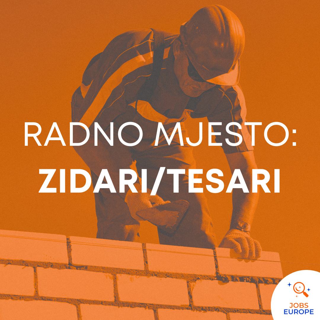 Zidari/ke / Tesari/ke (m/ž)