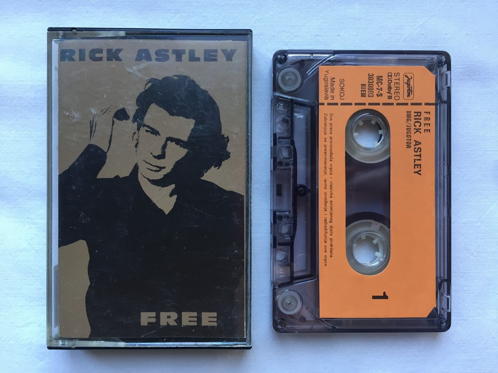 Rick Astley ‎– Free, glazbena kaseta, Jugoton 1991.