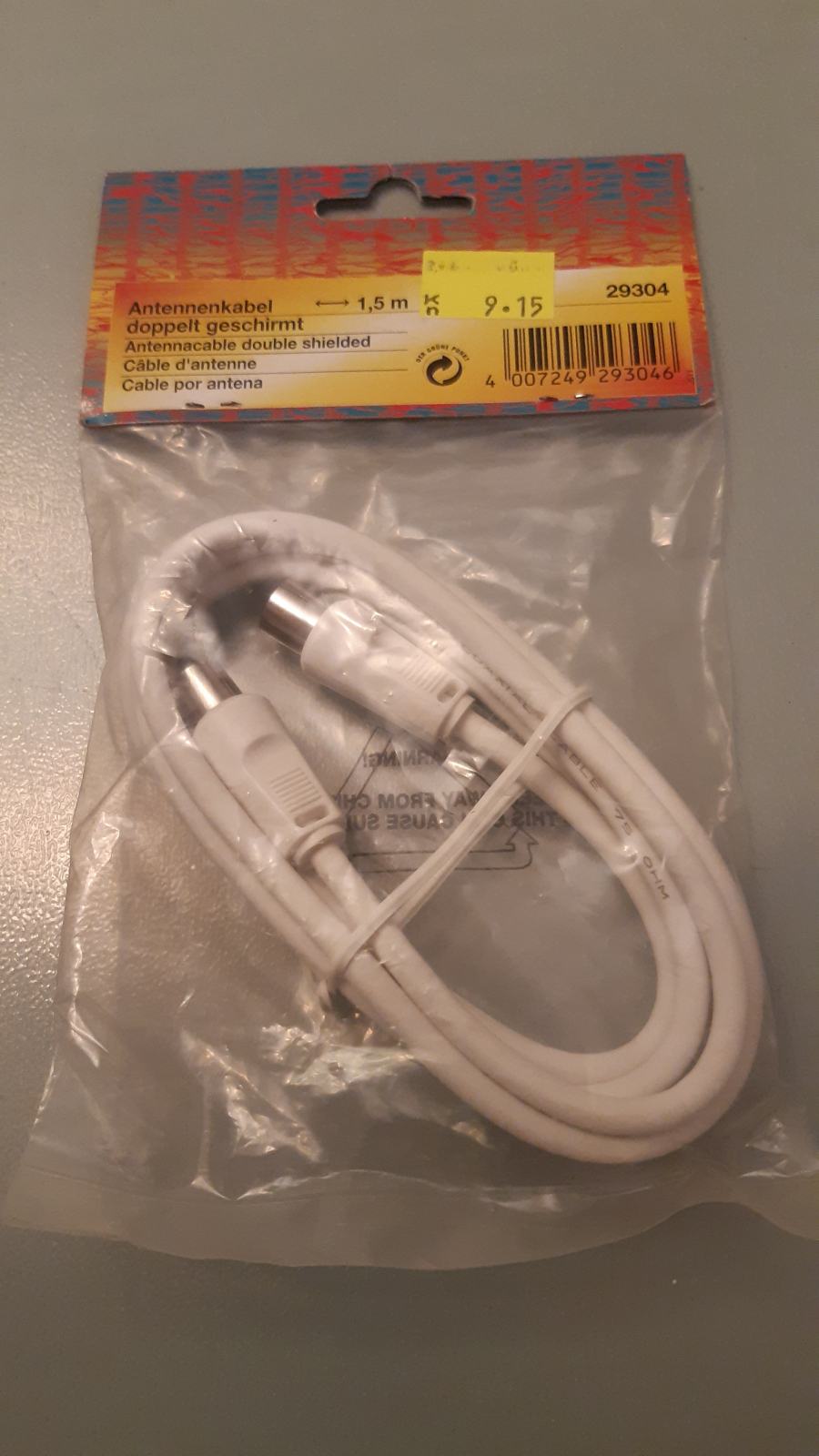 Atenski koaksijalni kabel 1,5 m