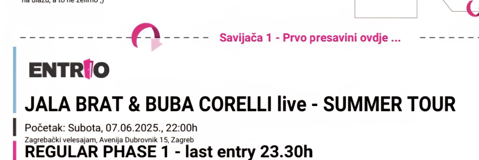 Karta Jala Brat & Buba Corelli live - Summer Tour 07.06.2025.