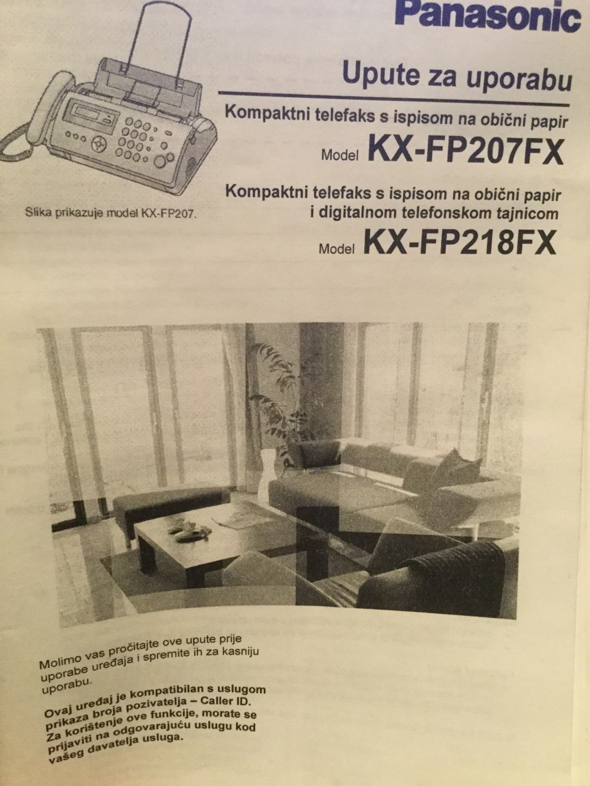 prodajem fax, telefon, copy panasonic KX-FP207 FX