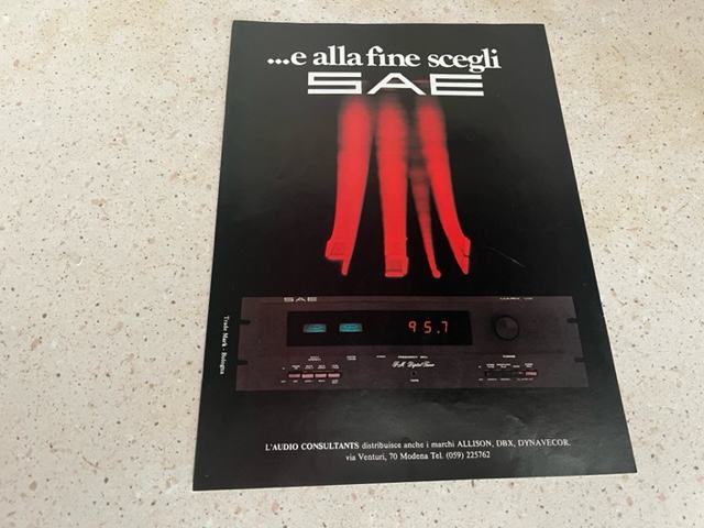 SAE Mark VIII Original Sheet (Italian)