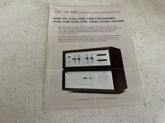 SAE Mark XXX & SAE Mark XXXI B Original Sheet