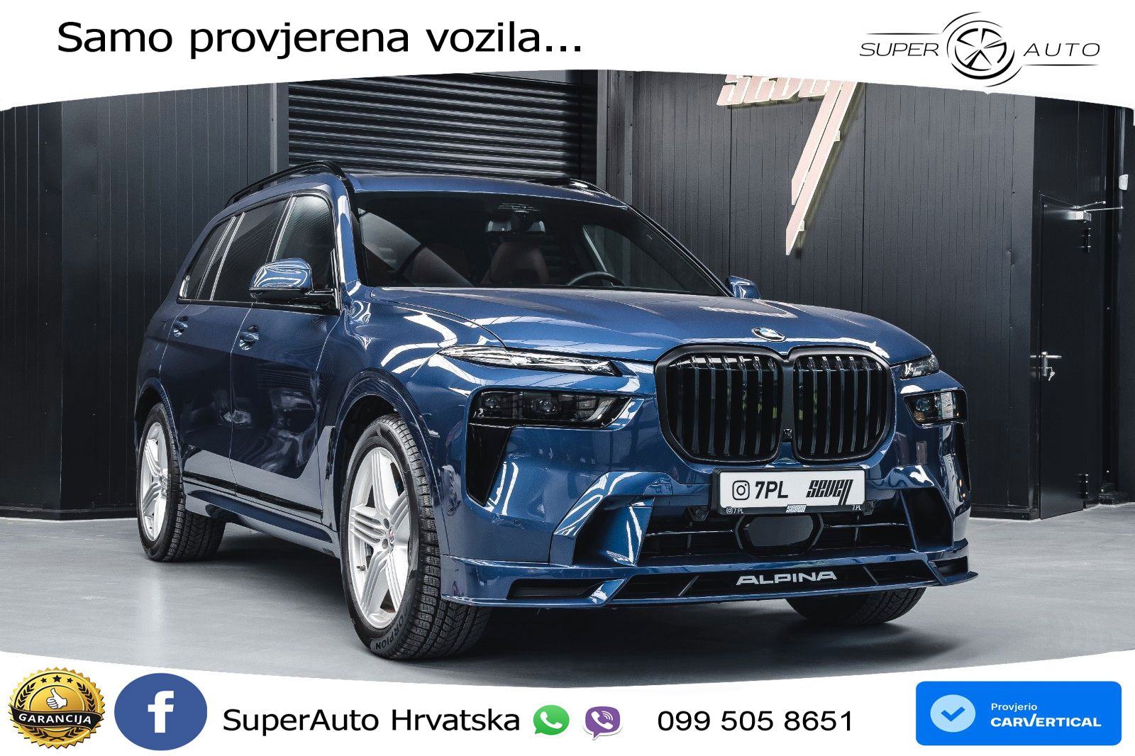 Alpina XB7 4.4 V8 xDrive 621 KS, 6-SJED+ZRAČNI+LED+4xGR SJED+360+PANO+ ...