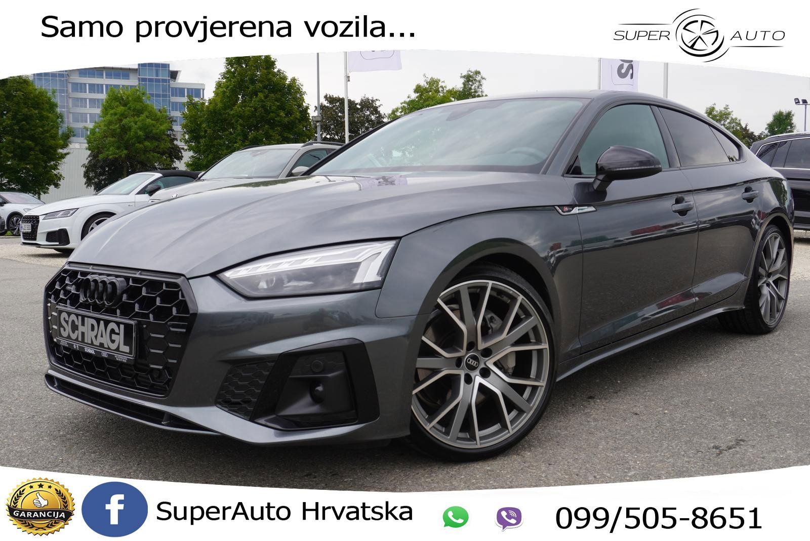 Audi A5 Sportback 45 TFSI quattro S-tronic S-Line 265 KS, ACC+KAM+GR S, 2023 god.