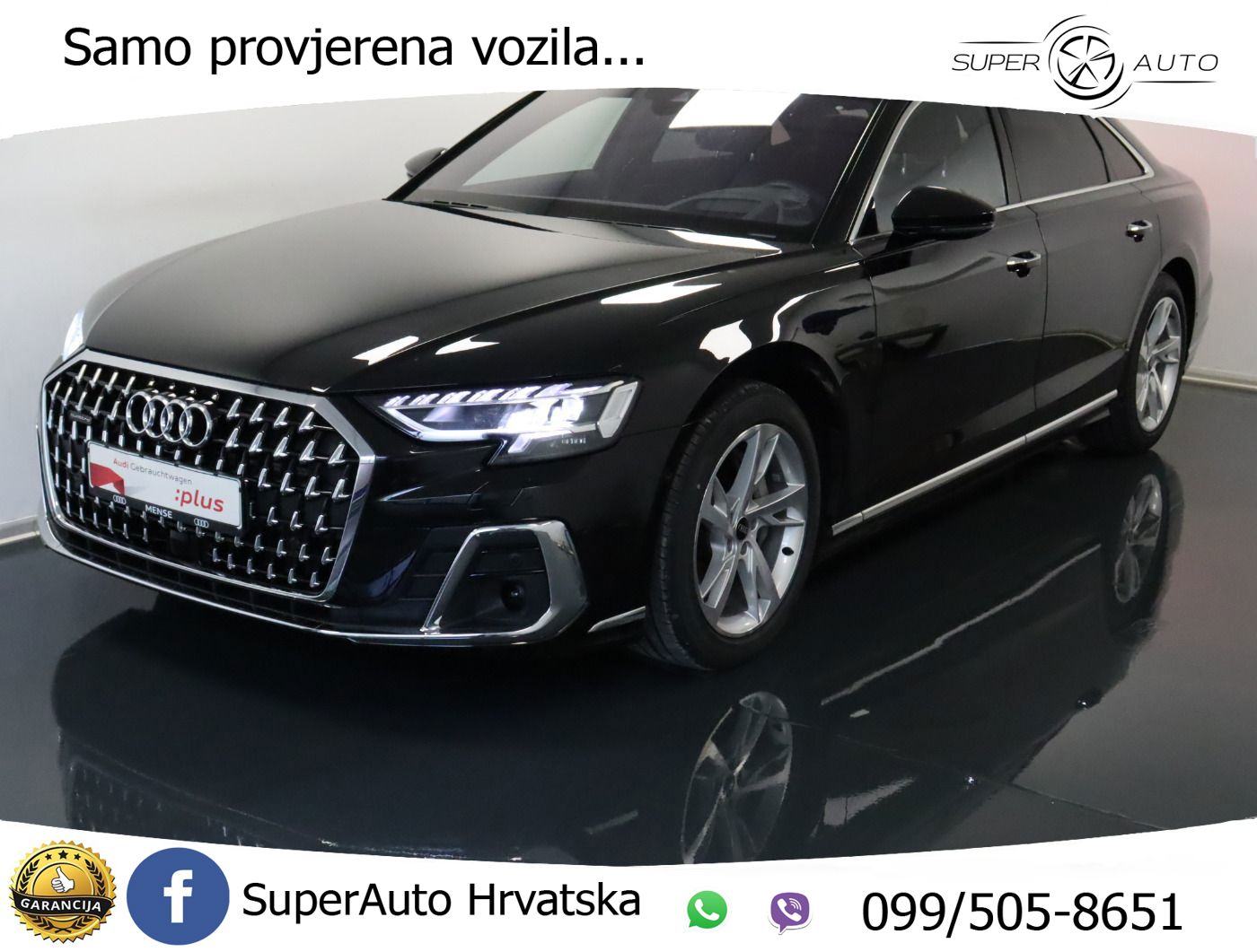 Audi A8 50 TDI V6 quattro tiptronic 286 KS, ZRAČNI+ACC+360+4xGR SJED+L ...