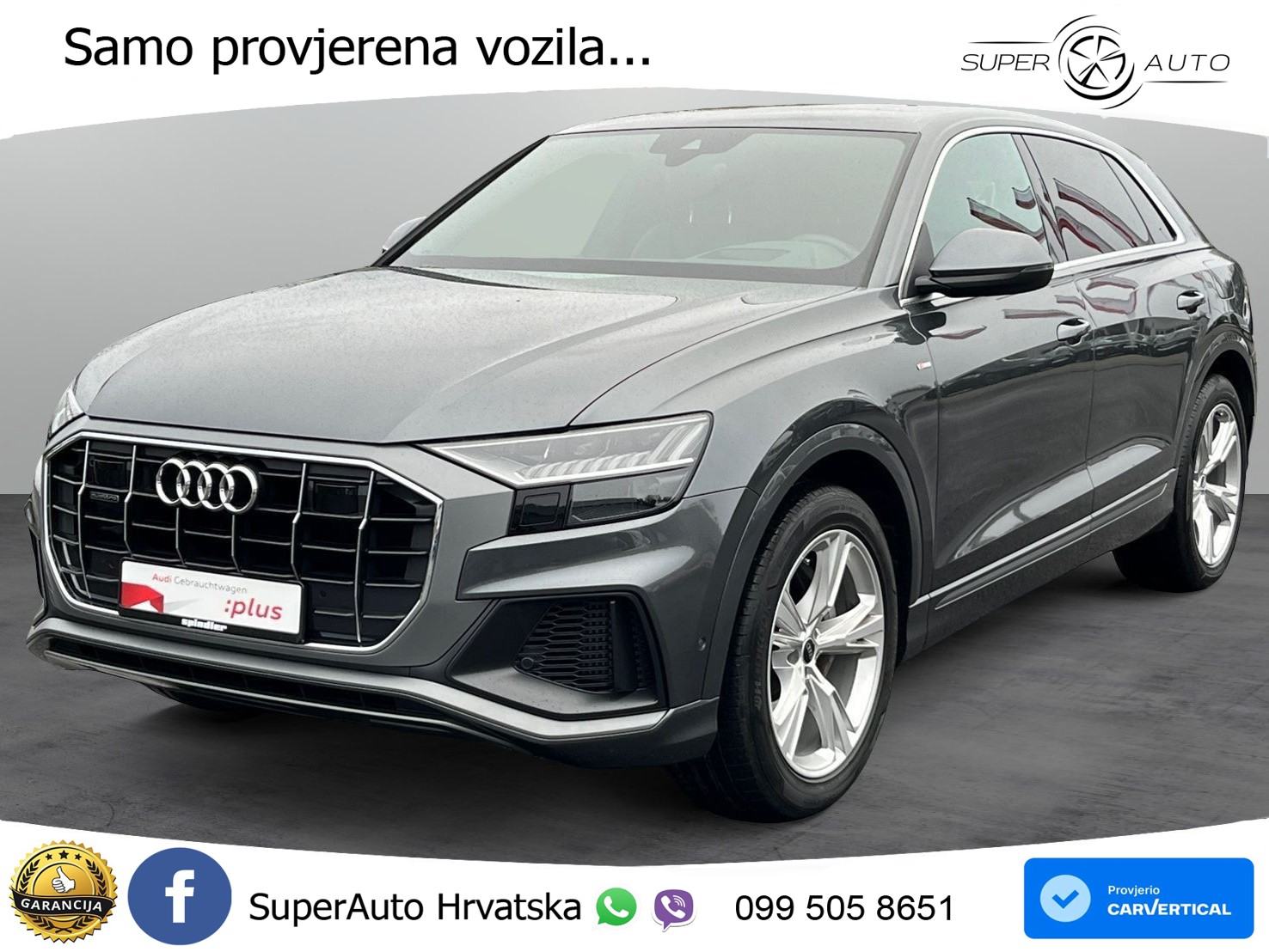 Audi Q8 55 TFSIe Quattro Aut. S Line 381 KS, ZRAČNI+ACC+KAM+GR SJED+LE ...
