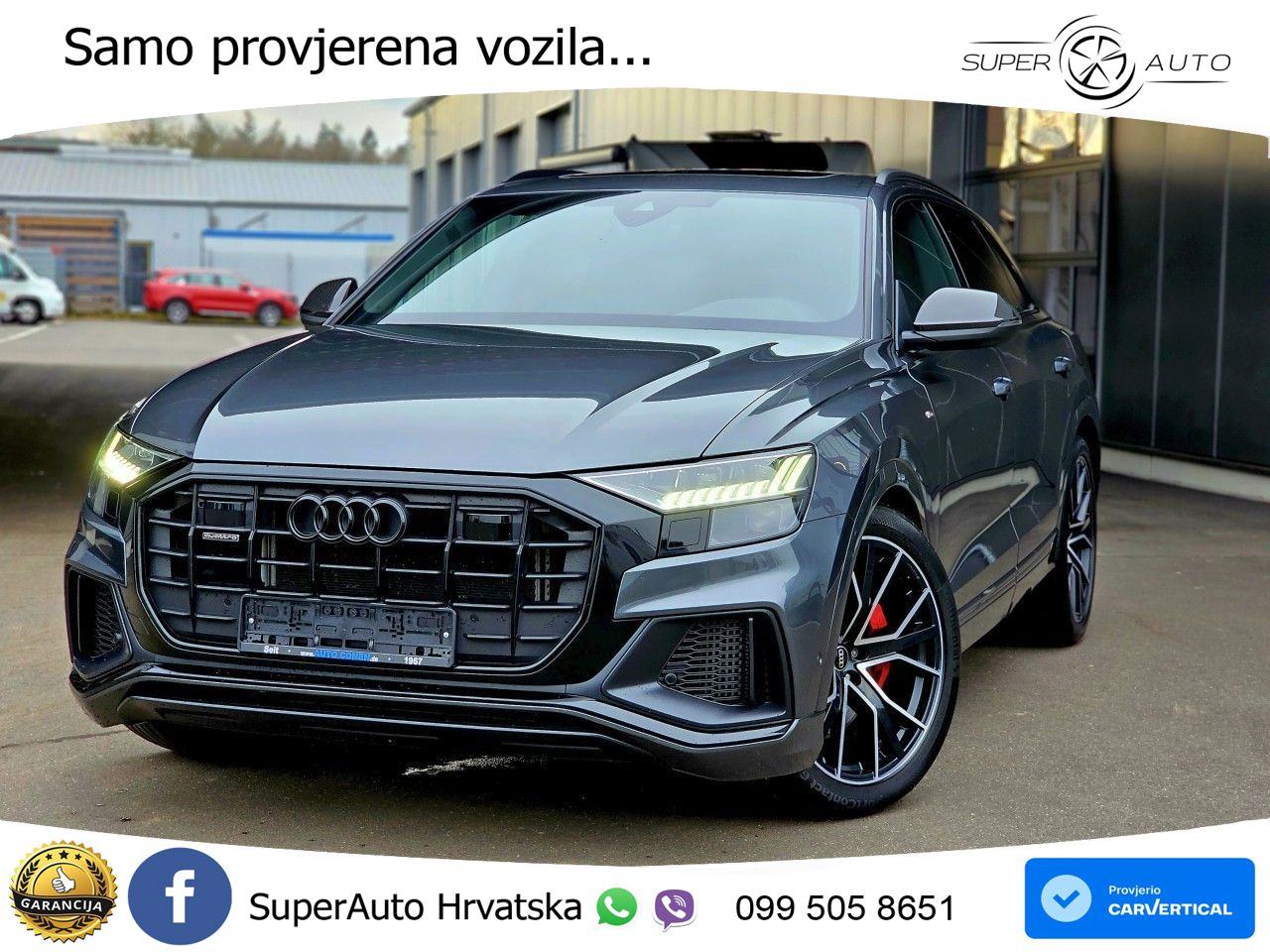 Audi Q8 60 TFSIe Quattro Aut. S Line 462 KS, ZRAČNI+ACC+KAM+4xGR SJED+ ...