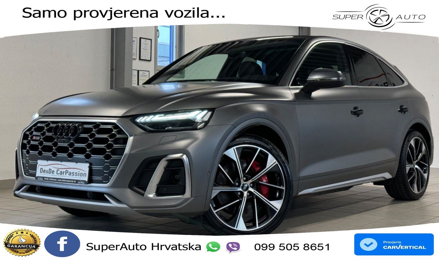 Audi SQ5 Sportback 3.0 TDI quattro Aut. 341 KS, ACC+360+MATRIX+GR SJED, 2021 god.