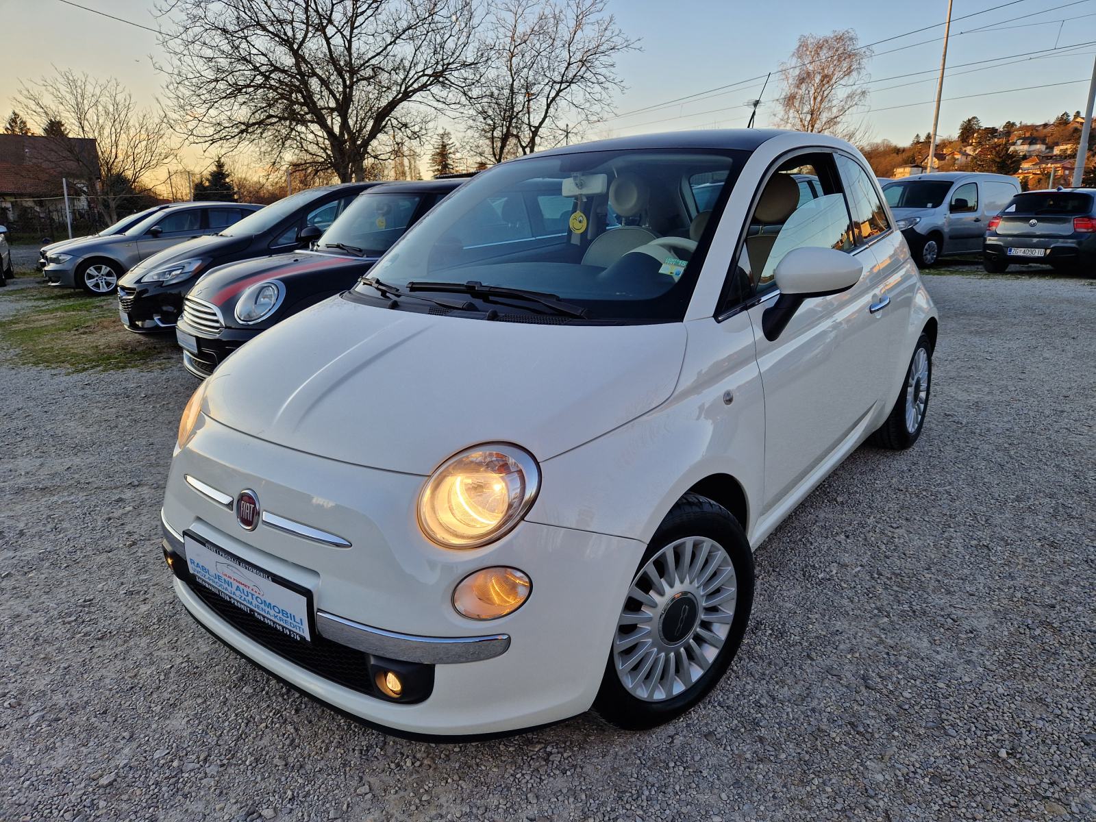 Fiat 500 1,2 8V LOUNGE -VELIKI+MALI SERVIS-PANORAMA-51 kW-MOD.2010-TOP ...