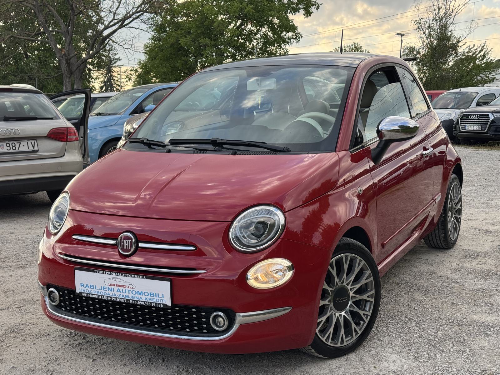 Fiat 500 1,2 8V Lounge-VELIKI+MALI SERVIS-PANORAMA-DIGITALNI SAT-NAVI ...