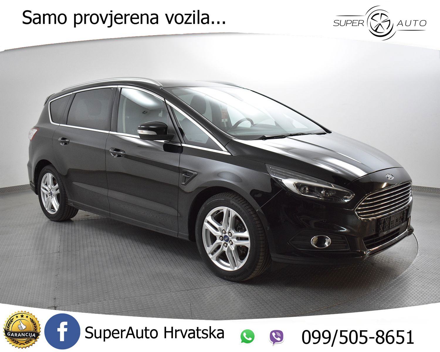 Ford S-Max 2.0 TDCI Titan 180 KS, KAM+LED+STDHZ+TEM+DAB, 2017 god.