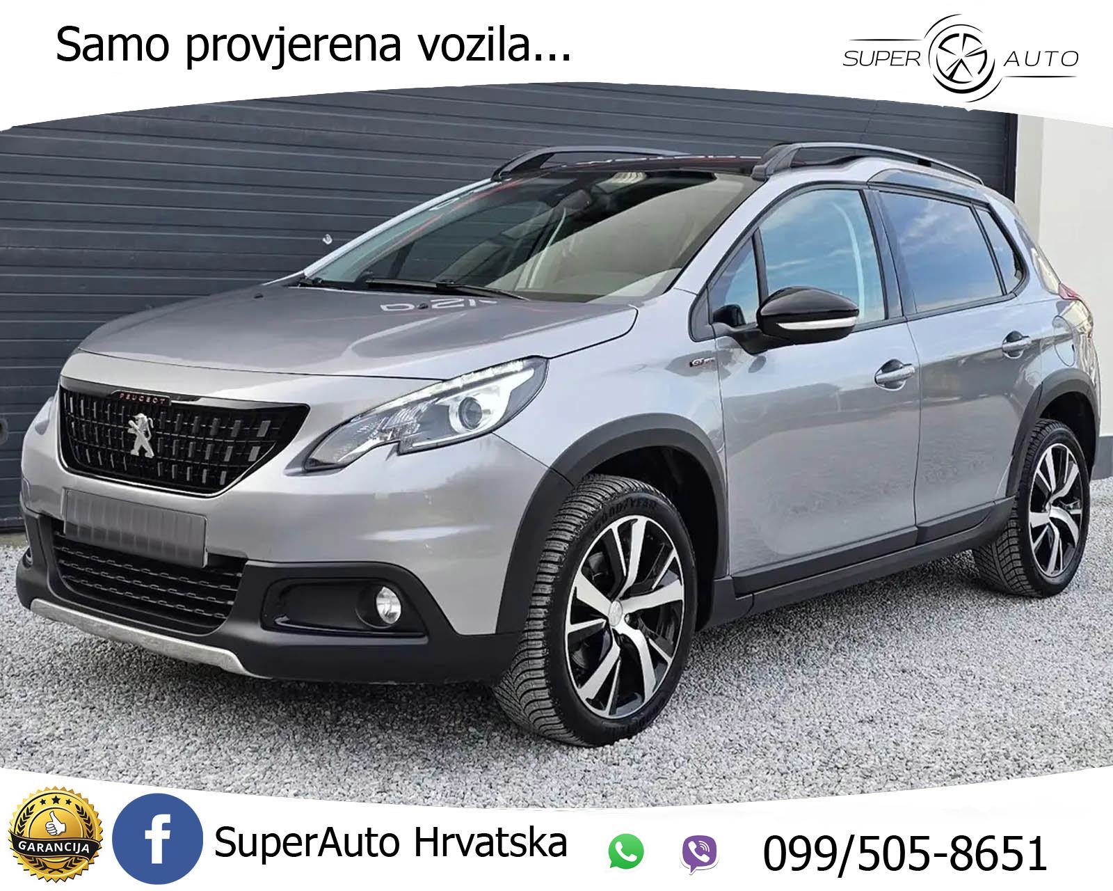 Peugeot 2008 1.2 PureTech Aut. GT LINE 110 KS, LED+PANO+KAM+TEM, 2018 god.