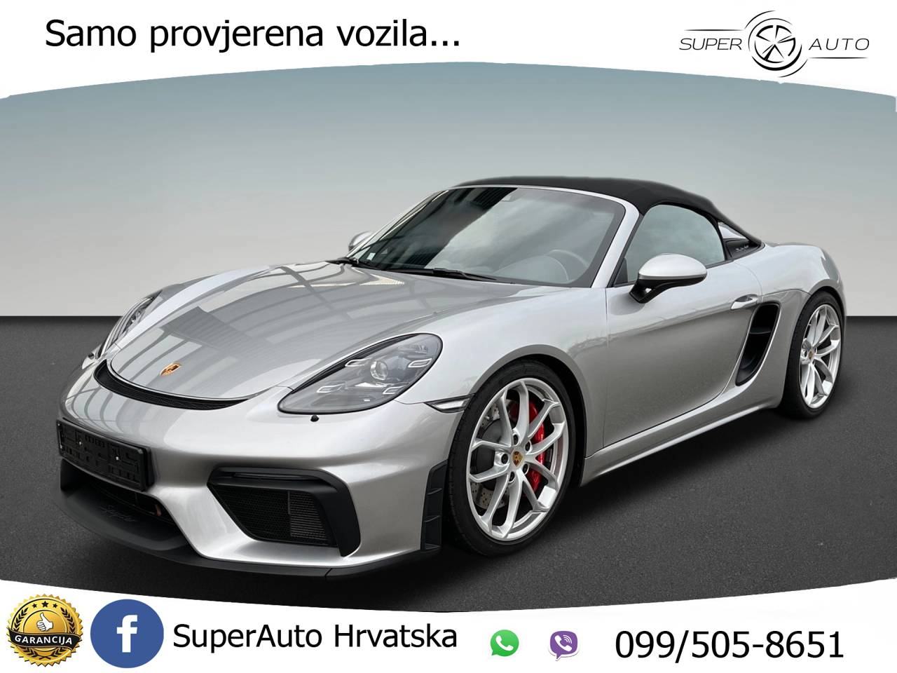 Porsche 718 Spyder 4.0 manual, 420 KS, KAM+LED, 2020 god.