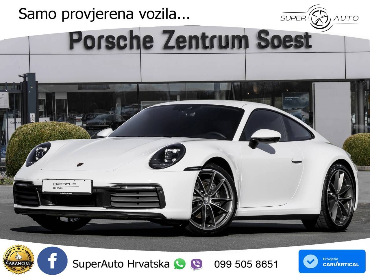 Porsche 911 Carrera 3.0 PDK 385 KS, 360+LED+GR SJED+TEM+BOSE, 2024 god.