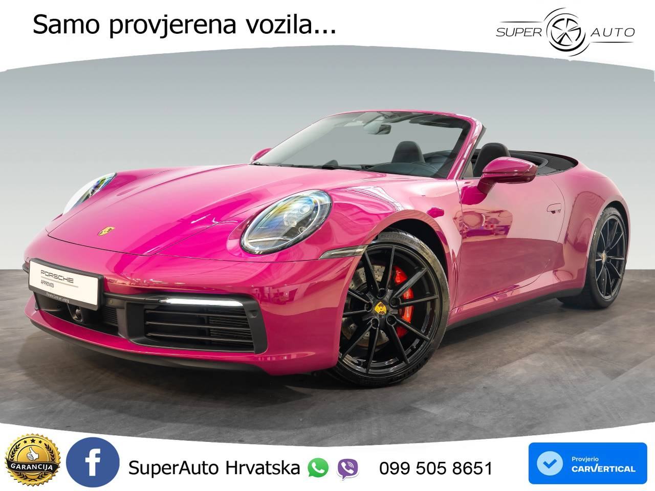 Porsche 911 Carrera S Cabriolet PDK 450 KS, ACC+360+LED+GR SJED+CHRONO, 2024 god.