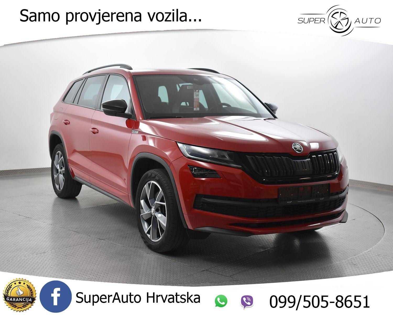Škoda Kodiaq 2.0 TSI DSG 4x4 Sportline 190 KS, ACC+LED+4xGR. SJED.+MEM ...