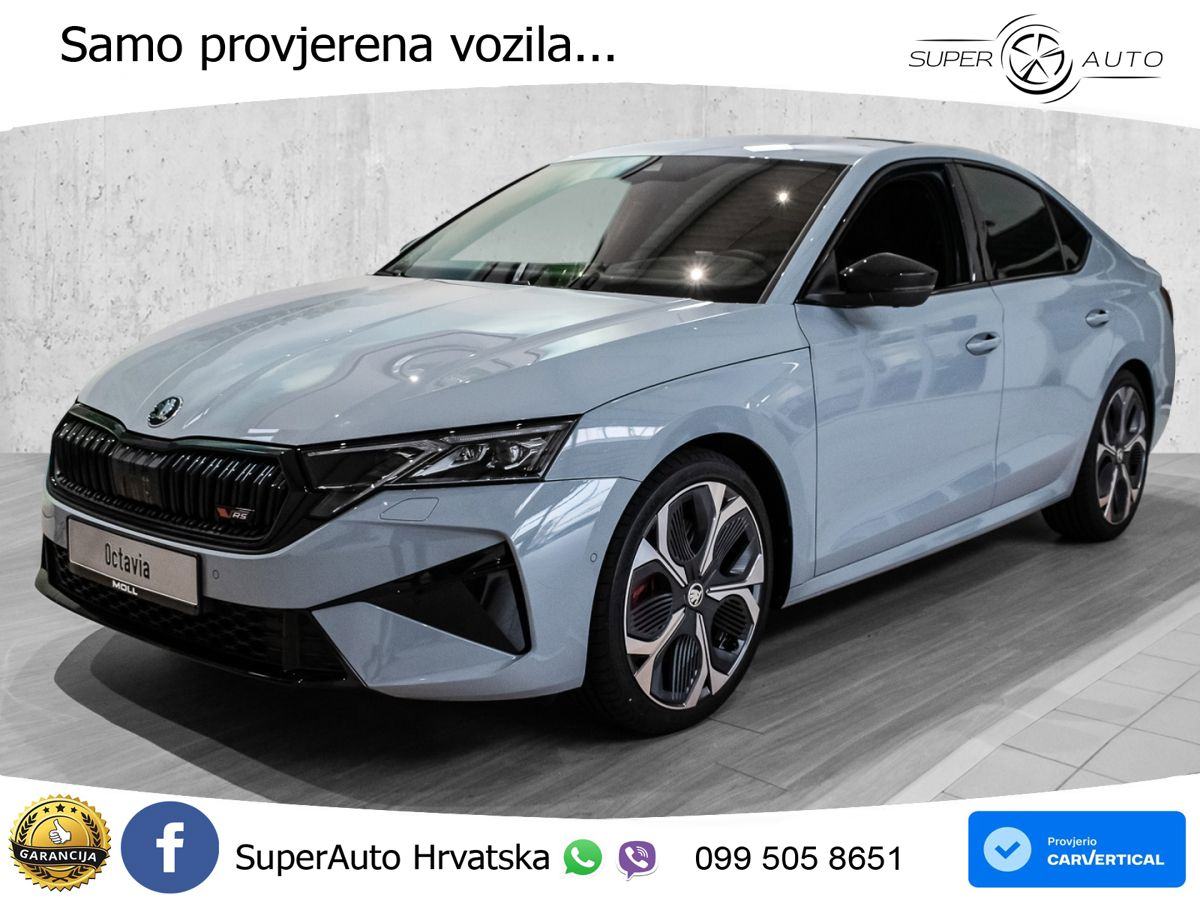 Škoda Octavia RS 2.0 TSI DSG 265, ACC+LED+GR SJED+VIRT+ASIST, 2025 god.