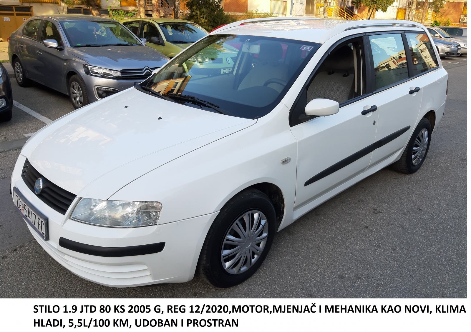 Stilo SW 1,9 JTD 80KS BESPRIJEKORAN ZA VOŽNJU KLIMA REG 12/20G, 2005 god.