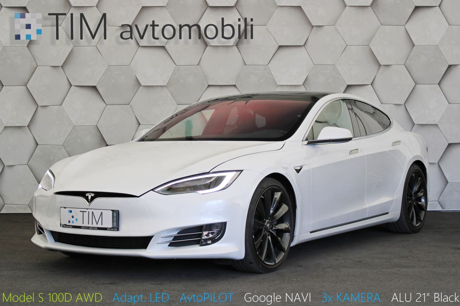 Tesla Model S 100D AWD Adapt.LED COCKPIT AutoPILOT KAMERA ALU 21, 2020 god.