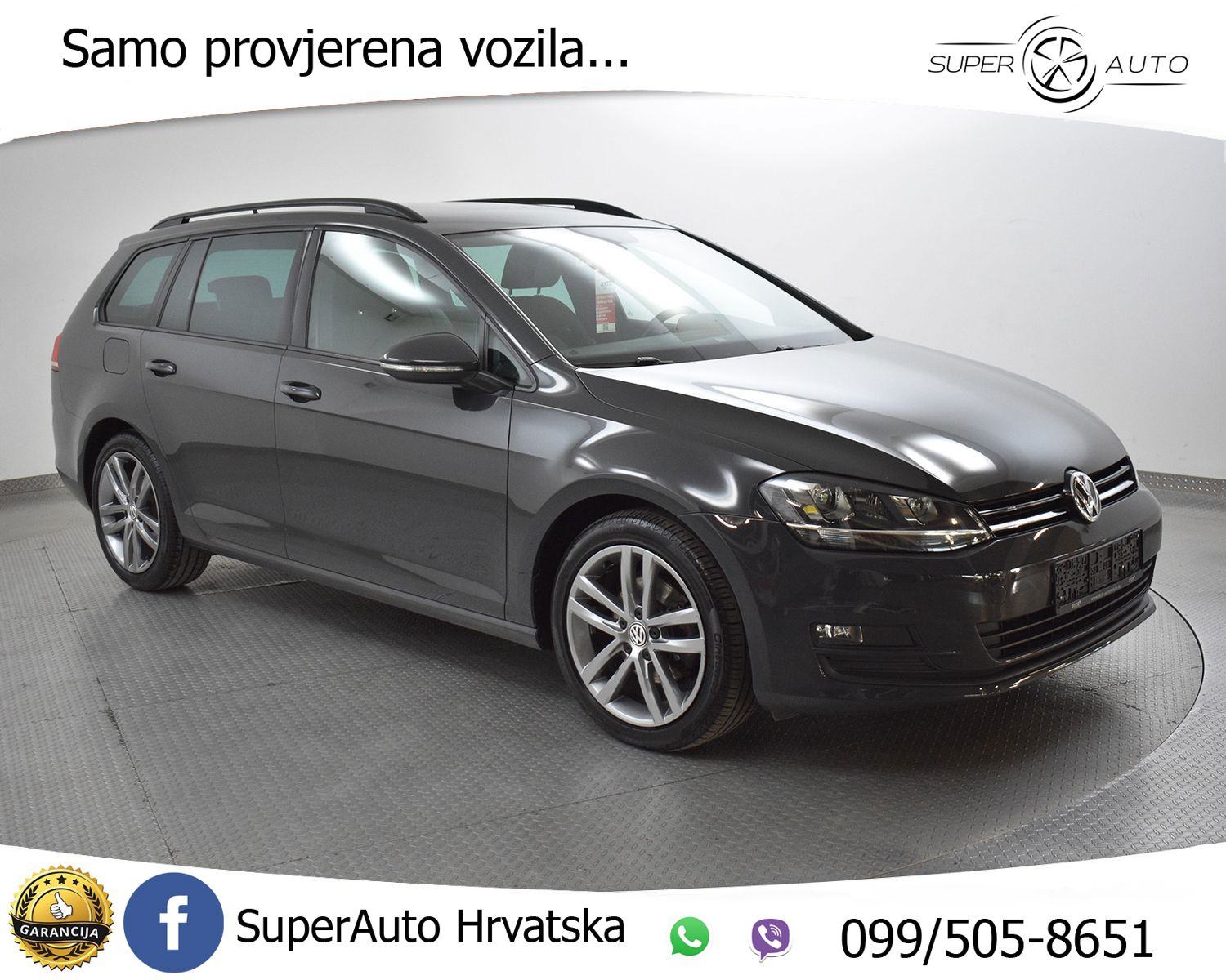 VW Golf Var. 1.6 TDI DSG 110 KS, 2X R-Line XEN+SHZ+DYNAUD., 2017 god.