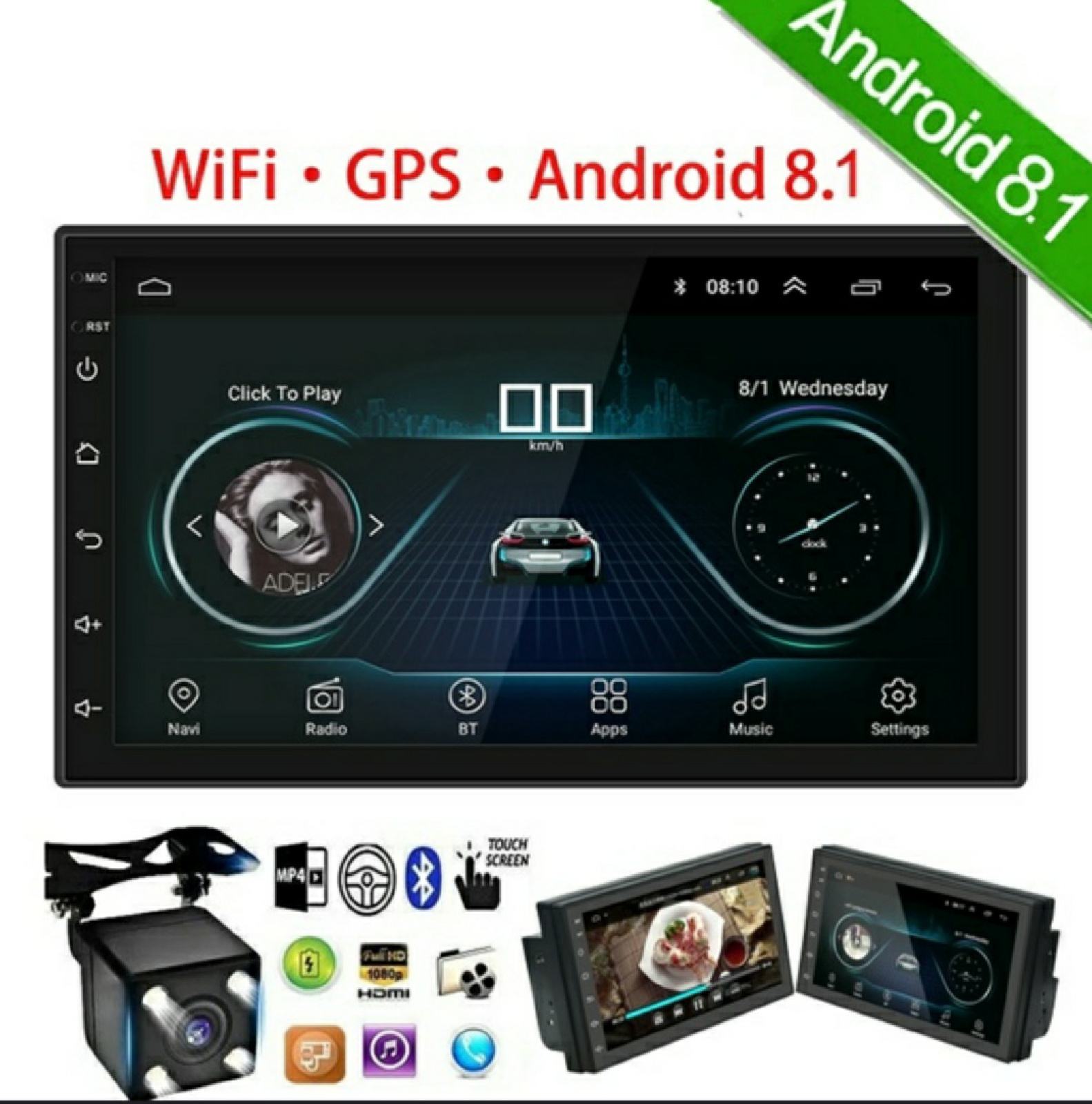 2-din android s GPS-om i rikverc kamerom