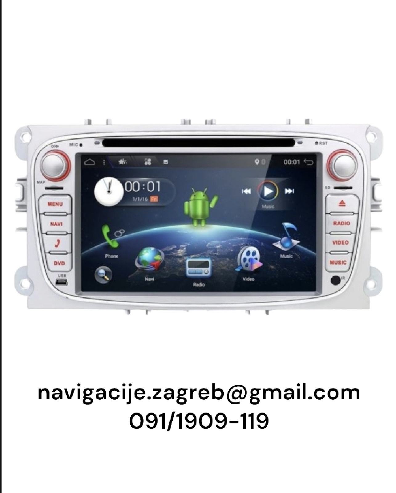 Ford Andrioid multimedija, navigacija 4-32 crna 150e