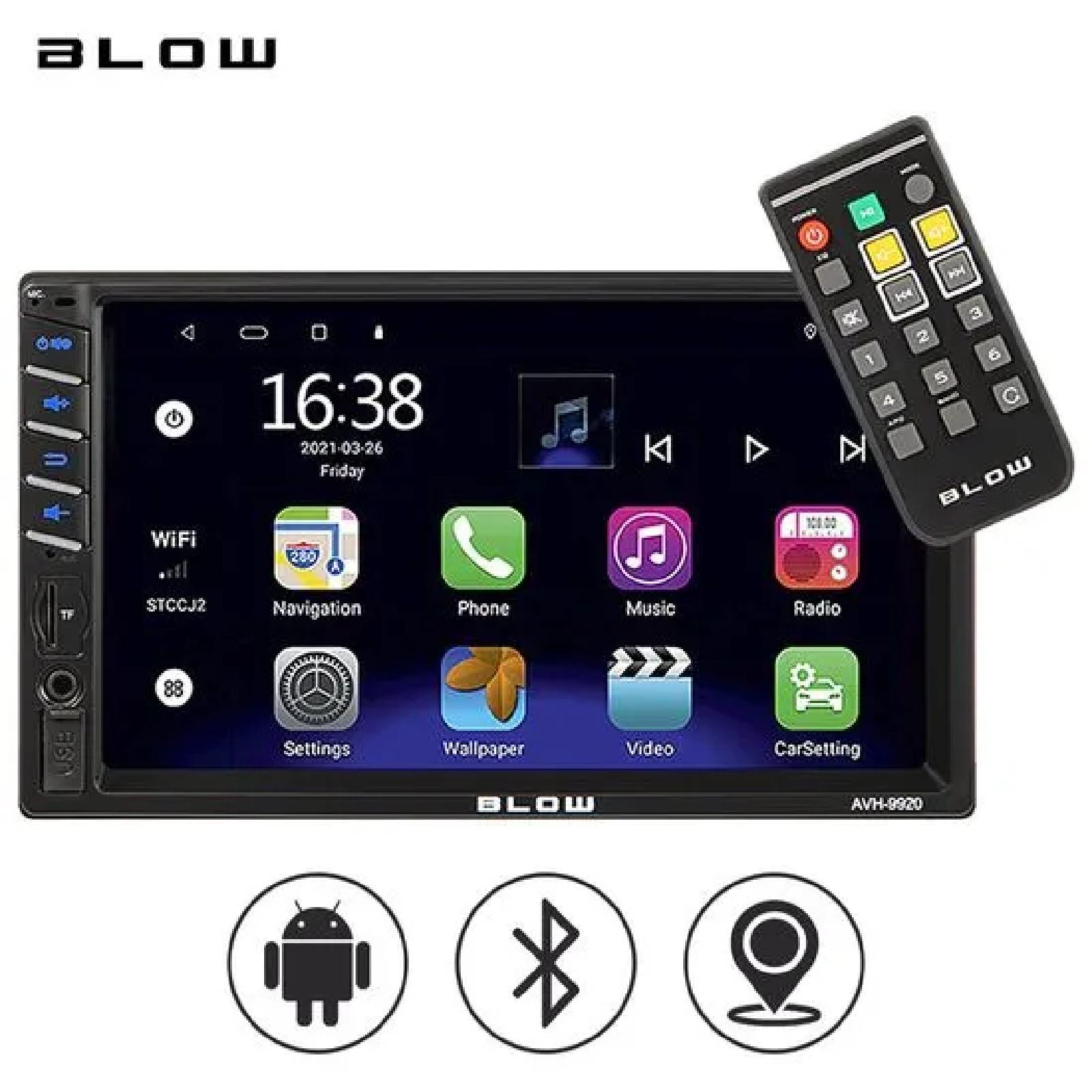 AUTORADIO BLOW 9920, Android, Bluetooth, FM Radio, RDS, GPS, WiFi