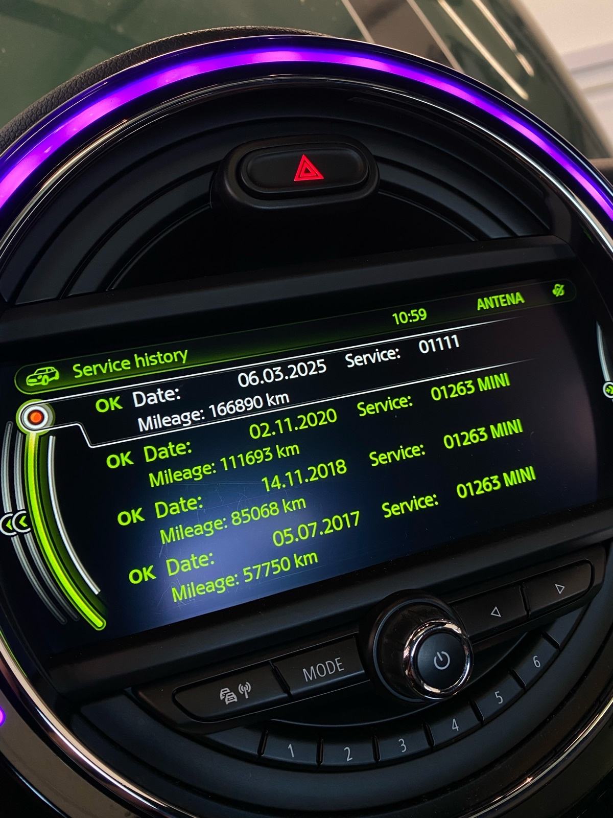 BMW i MINI service history