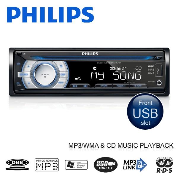 Philips Car audio system CEM2000 USB CD