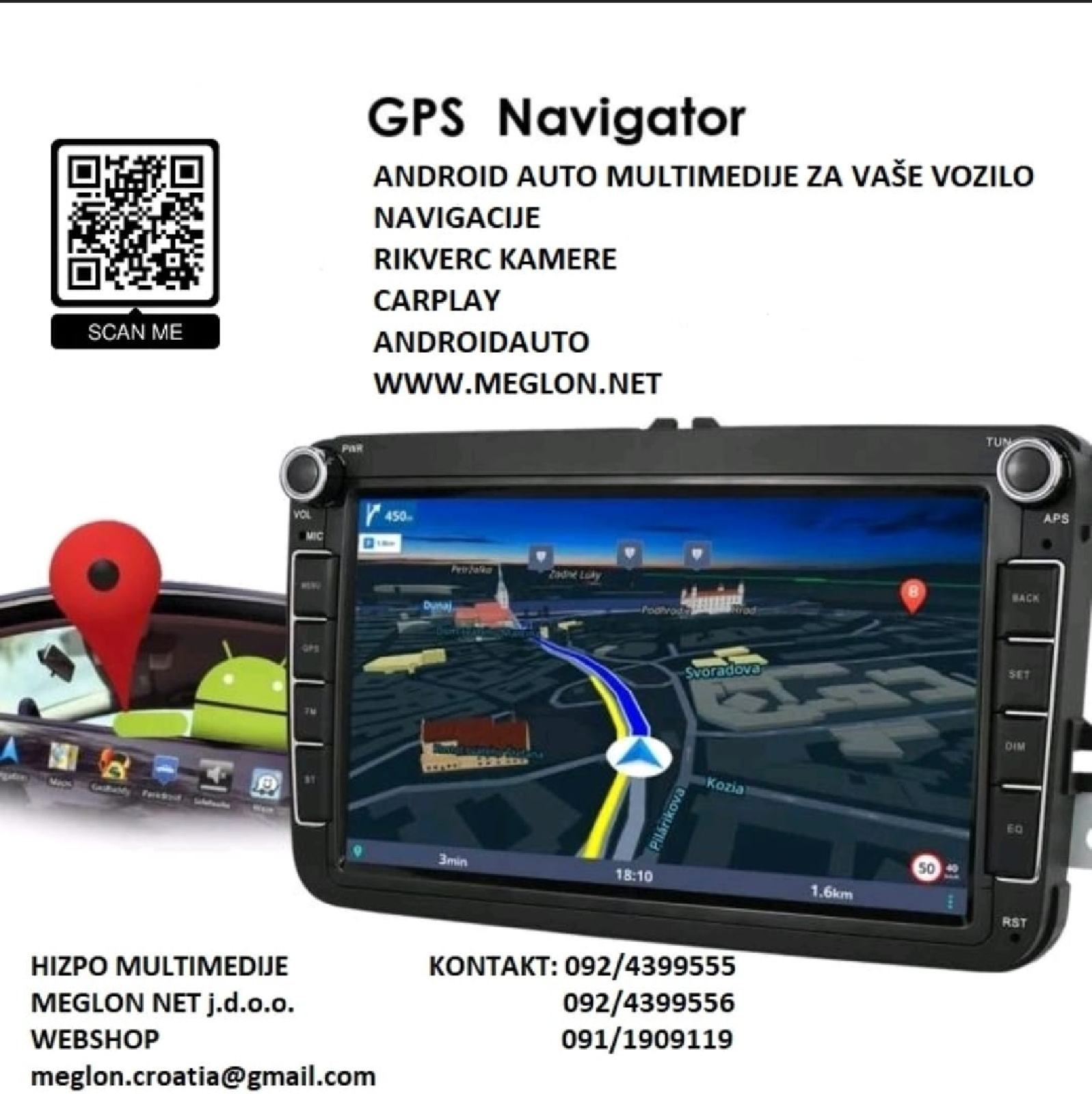 auto navigacija android za vecinu vozila. Račun i garancija