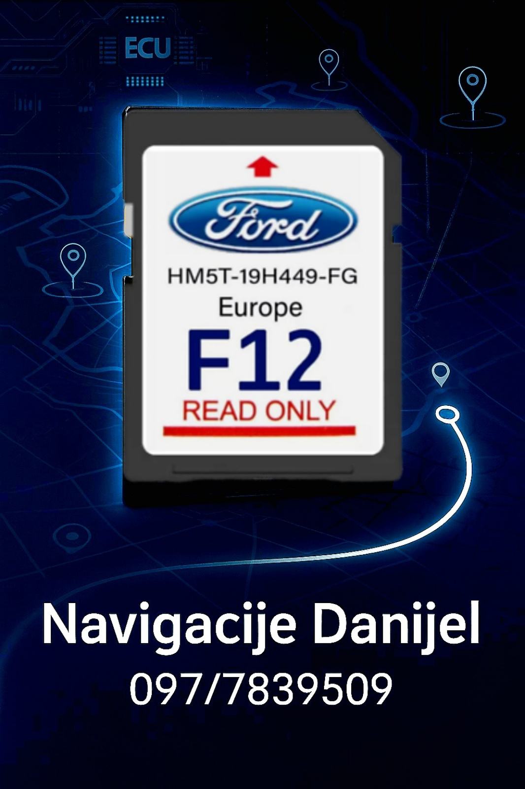 Ford Sync 2 / Sync 3 2025 sd kartica / usb