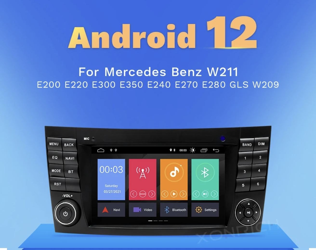 MERCEDES W211 W219 Klasa ANDROID MULTIMEDIJA 2DIN RADIO GPS NAVIGACIJA