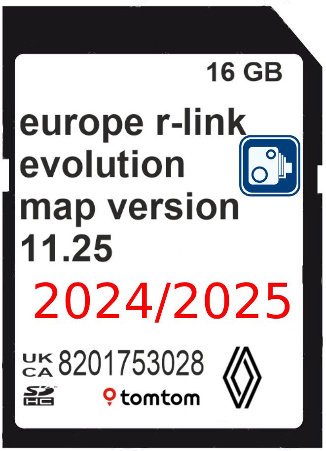 Renault R-link Carminat Live 2025 navigacija SD kartica 11.25+RADARI
