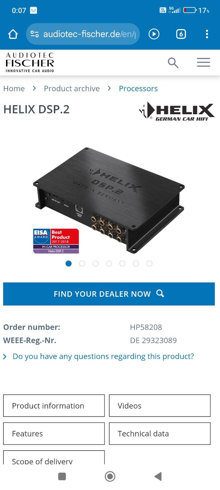 Car audio procesor Helix DSP.2