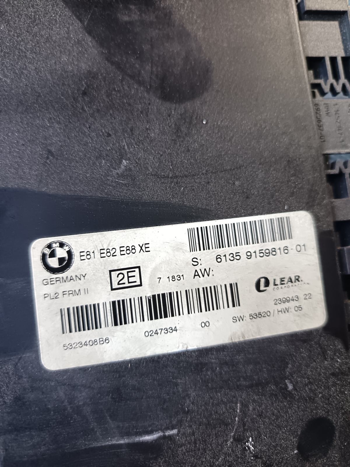 Bmw e90 e91 e82 frm 2 modul