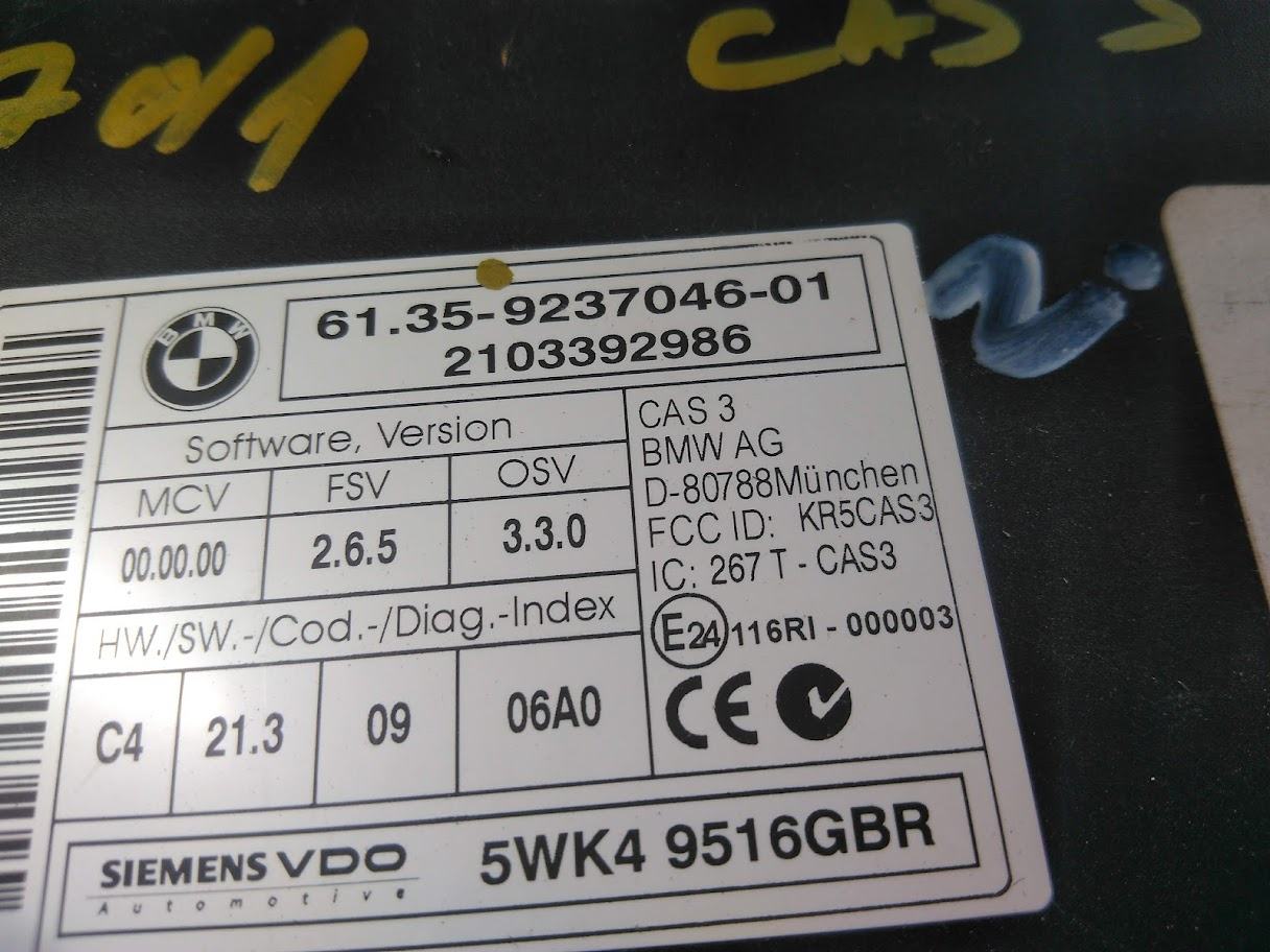Bmw više modela CAS 3 control modul 9237046