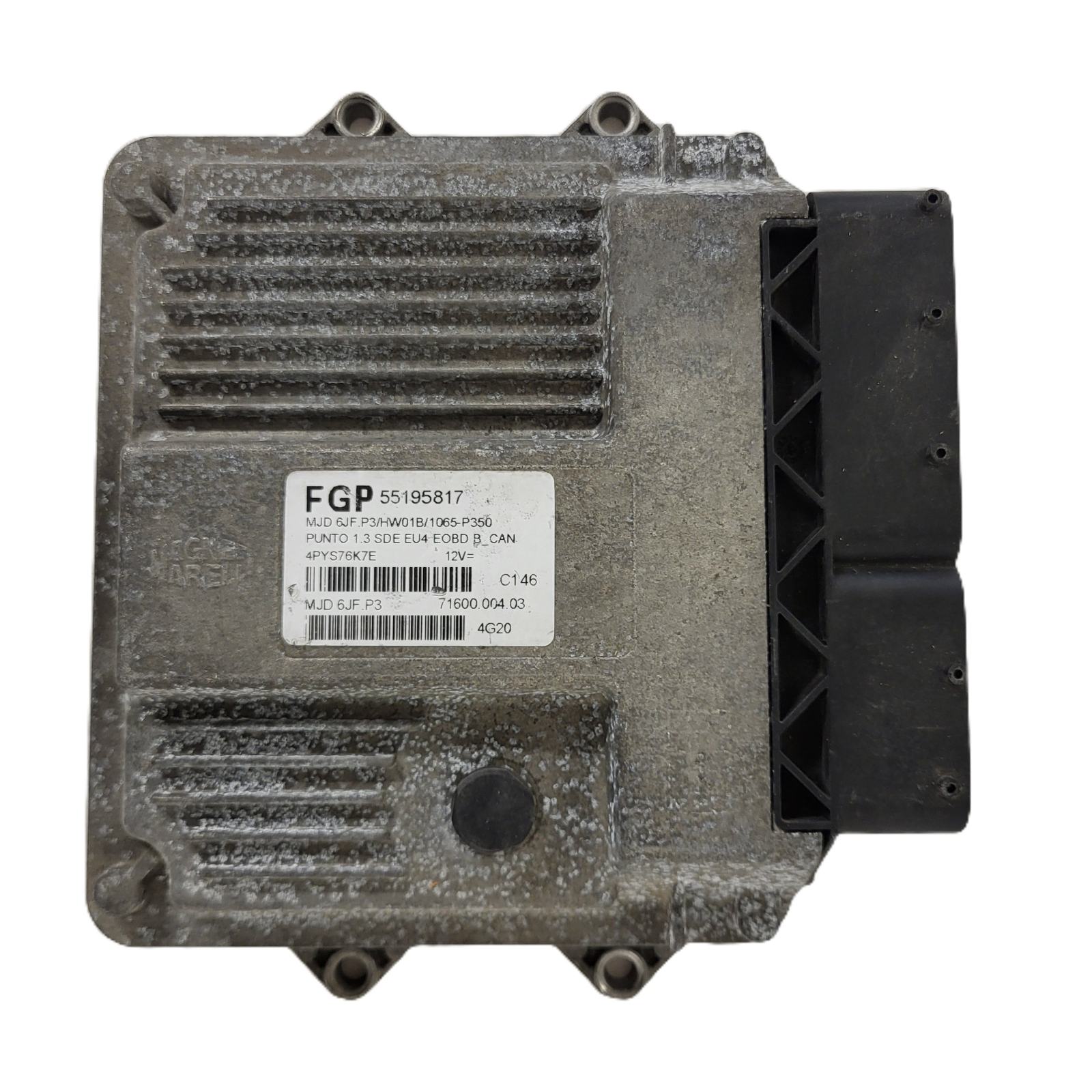 FIAT PUNTO ECU / MJD 6JF.P3 / 55195817 / HW1BM / 71600.053.00 / MAGNET